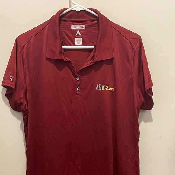 Antigua | Tops | Asu Alumni Womens Polo Shirt Maroon | Poshmark